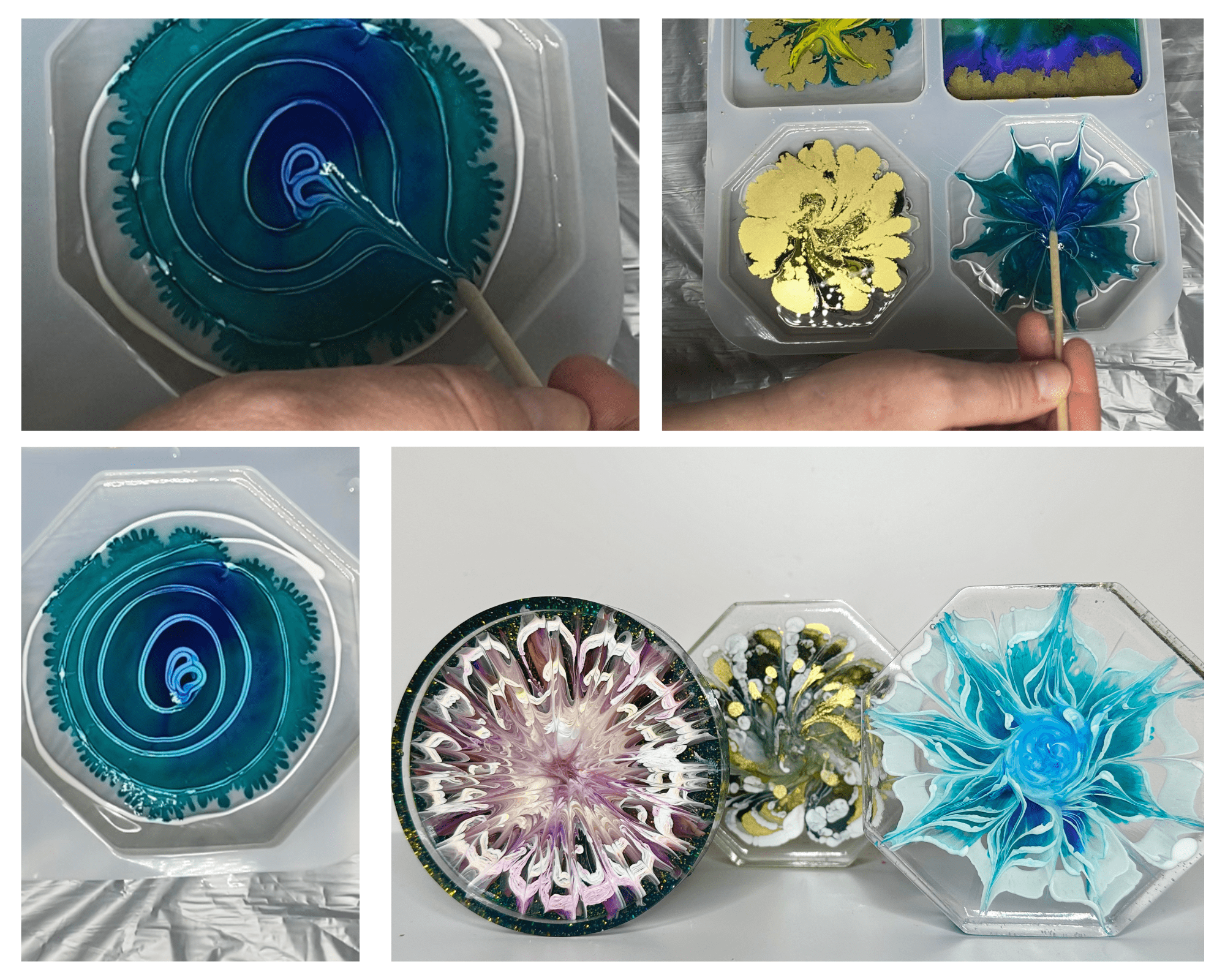 Alcohol Ink Floral Resin Technique - Resin Obsession