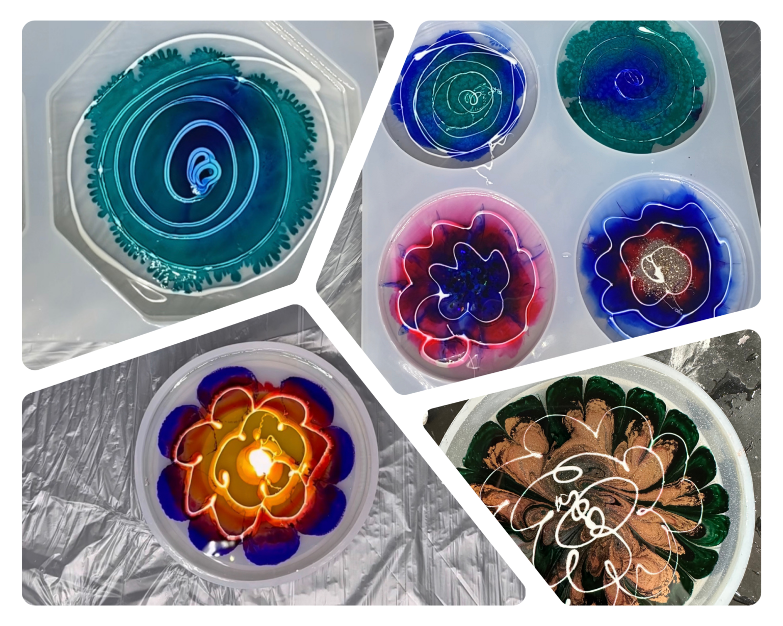 Alcohol Ink Floral Resin Technique - Resin Obsession