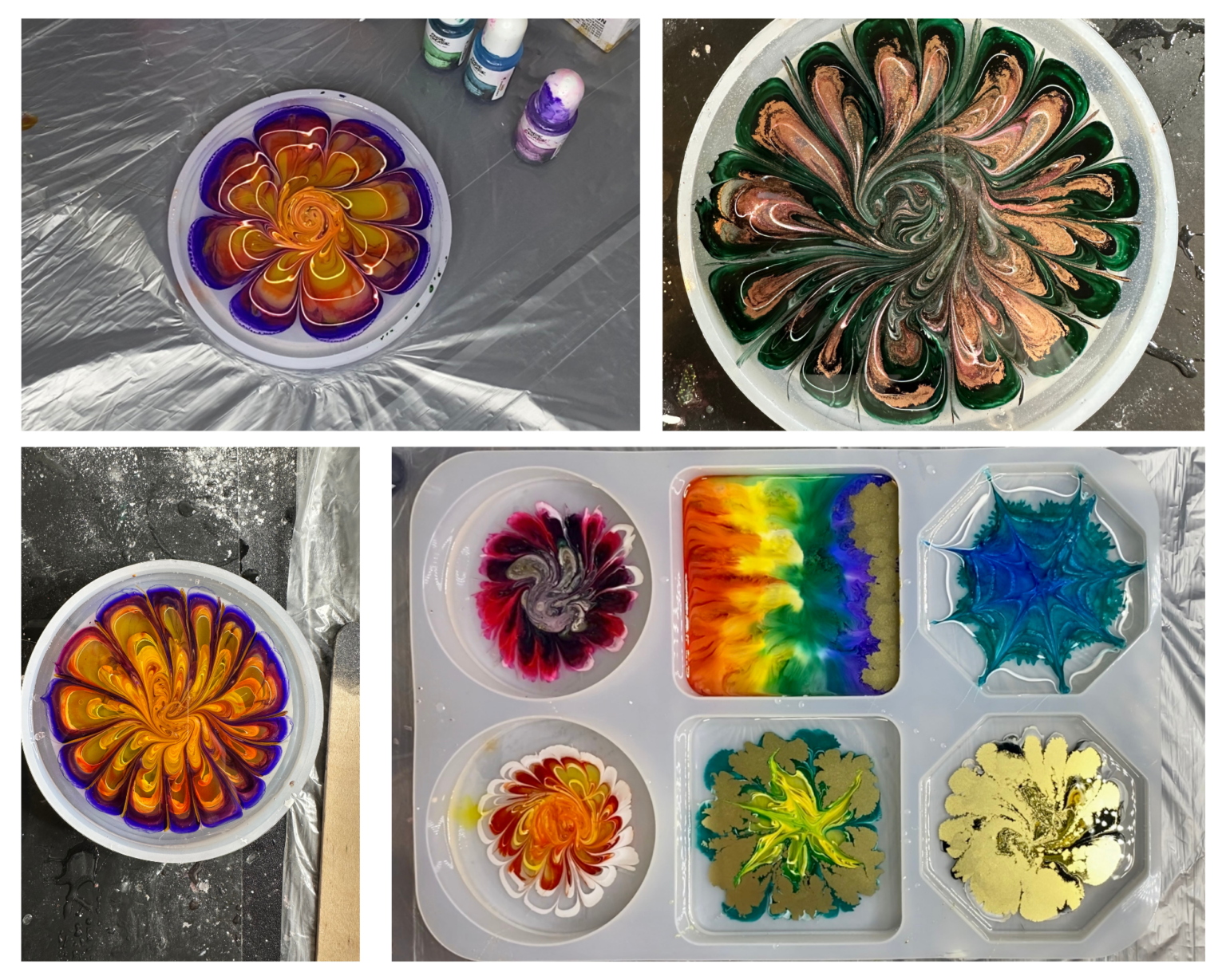 Alcohol Ink Floral Resin Technique - Resin Obsession