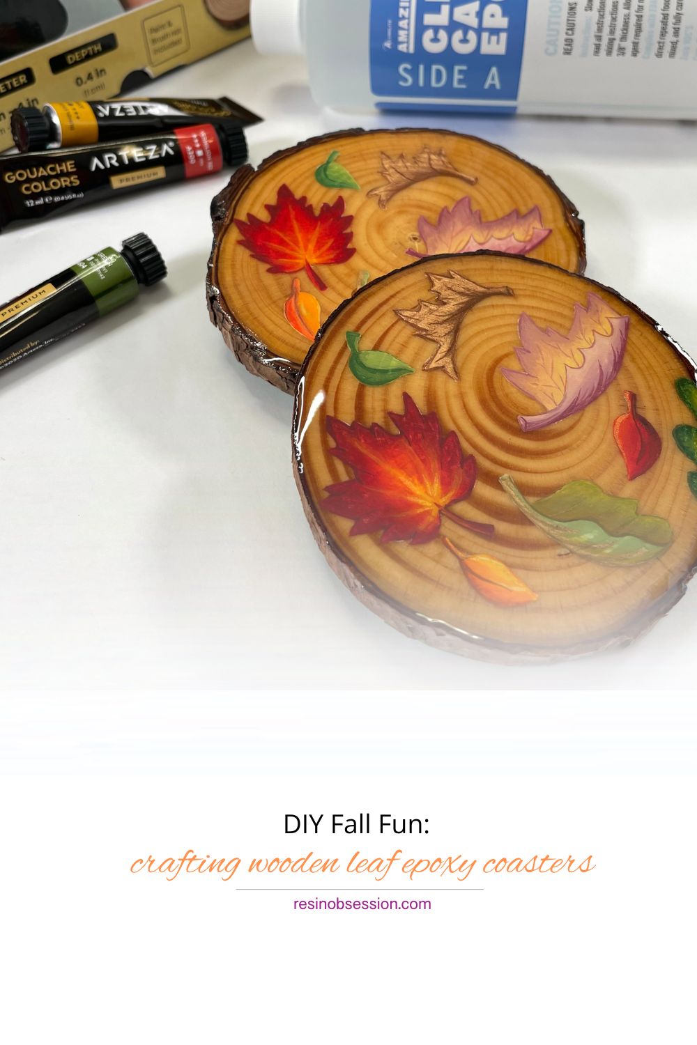 DIY Fall Fun: Crafting Wooden Leaf Epoxy Coasters - Resin Obsession